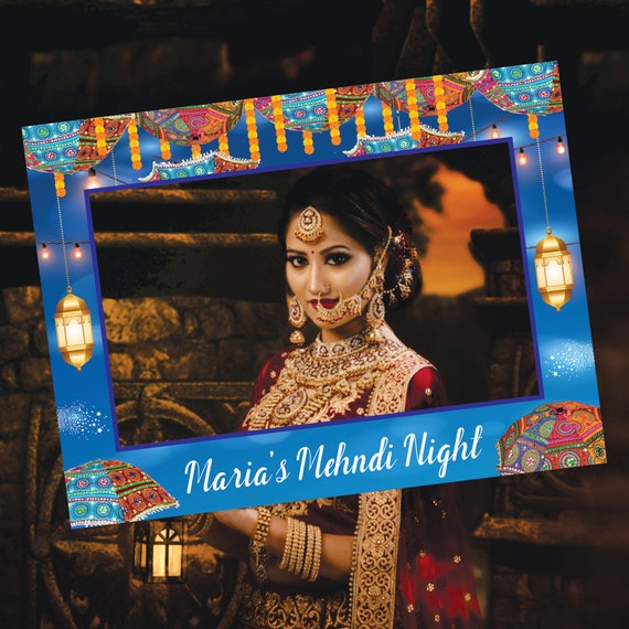 Personalized Mehndi Night Selfie Frame Mehndi Selfie Frame - Etsy