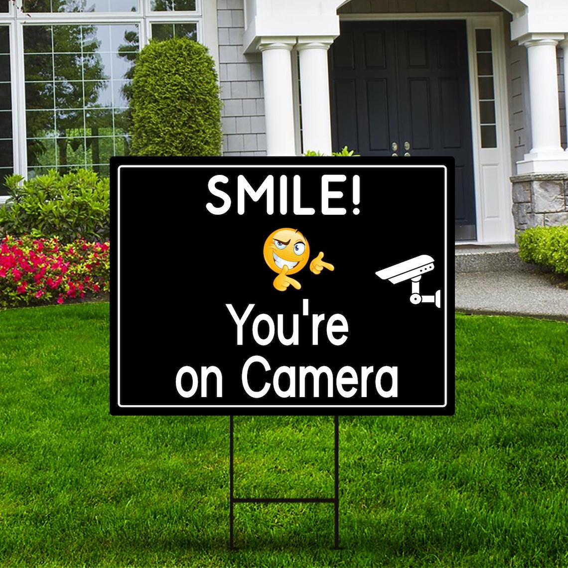 Smile You're on Camera Yard Sign 24 X 18 | Etsy