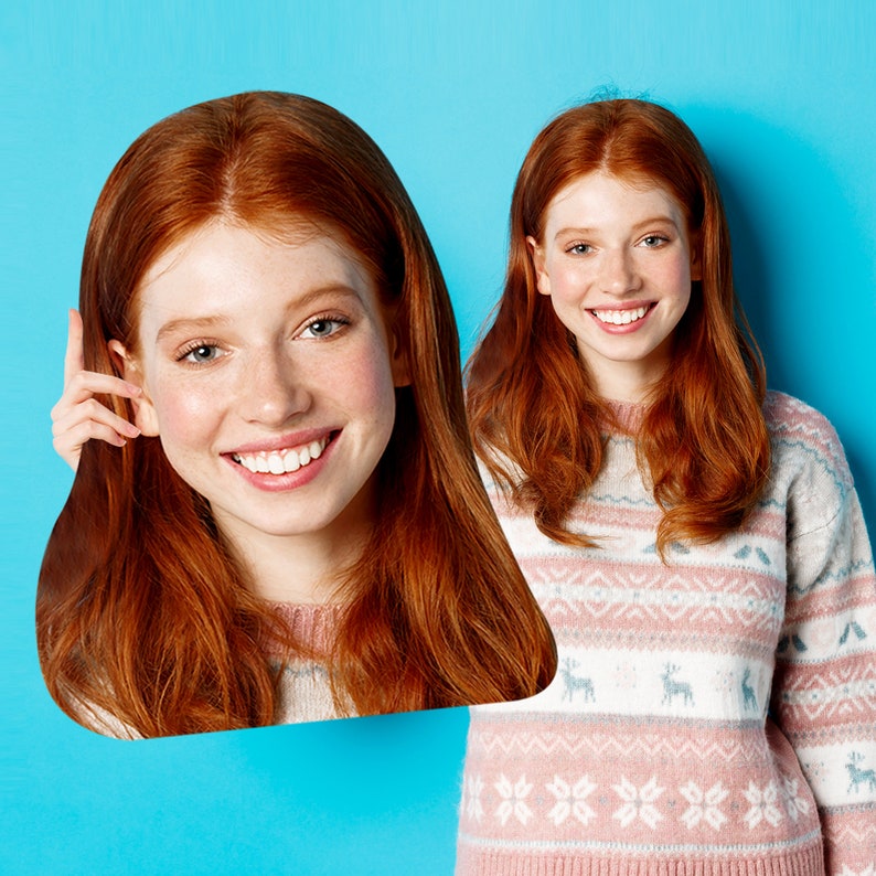 Custom Big Large Face Fans With Wooden Handle Wedding Heads - Etsy