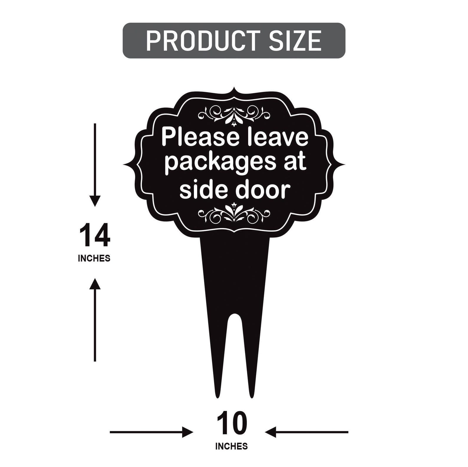 Please Leave Packages at Side Door Yard Sign 10” X 14” - Rust-free ...