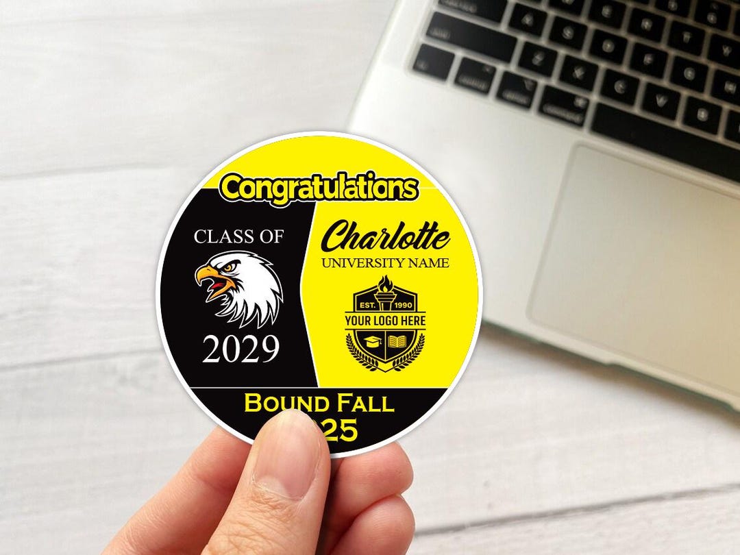 Personalized College Bound Future Stickers, College Logo Stickers ...