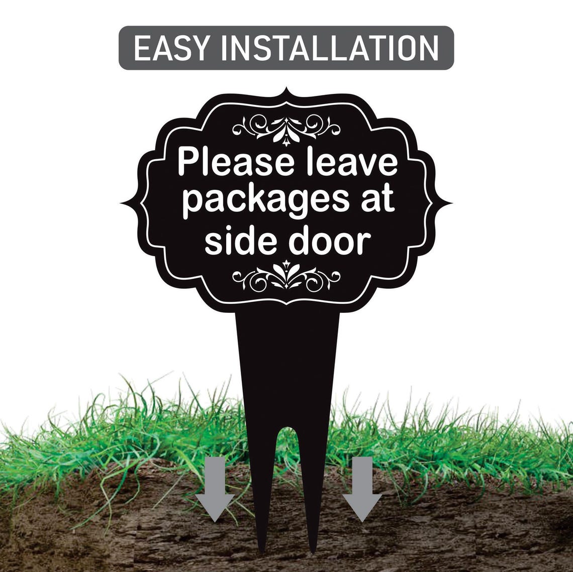 Please Leave Packages at Side Door Yard Sign 10” X 14” - Rust-free ...