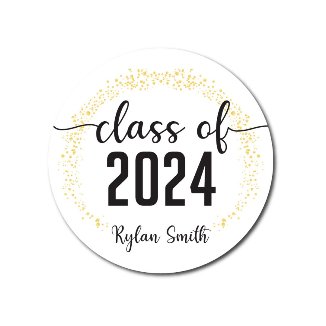 Personalized Graduation 2024 Stickers, Custom Class of 2024 Stickers ...