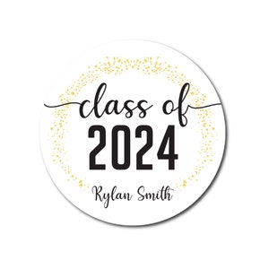 Personalized Graduation 2024 Stickers, Custom Class of 2024 Stickers ...
