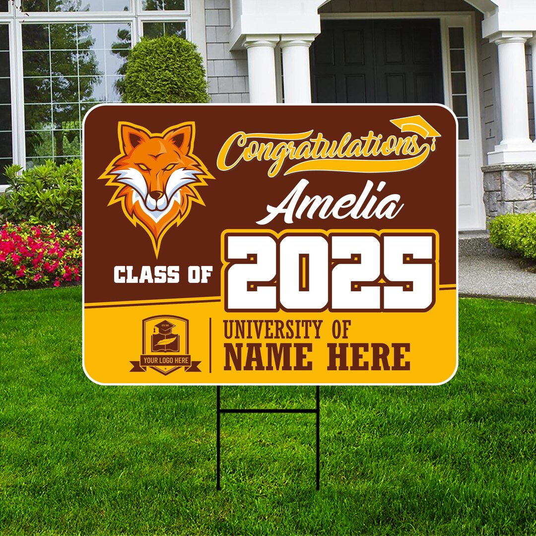 Personalized Graduation Yard Sign 2025 - Coroplast Grad Sign Class of ...