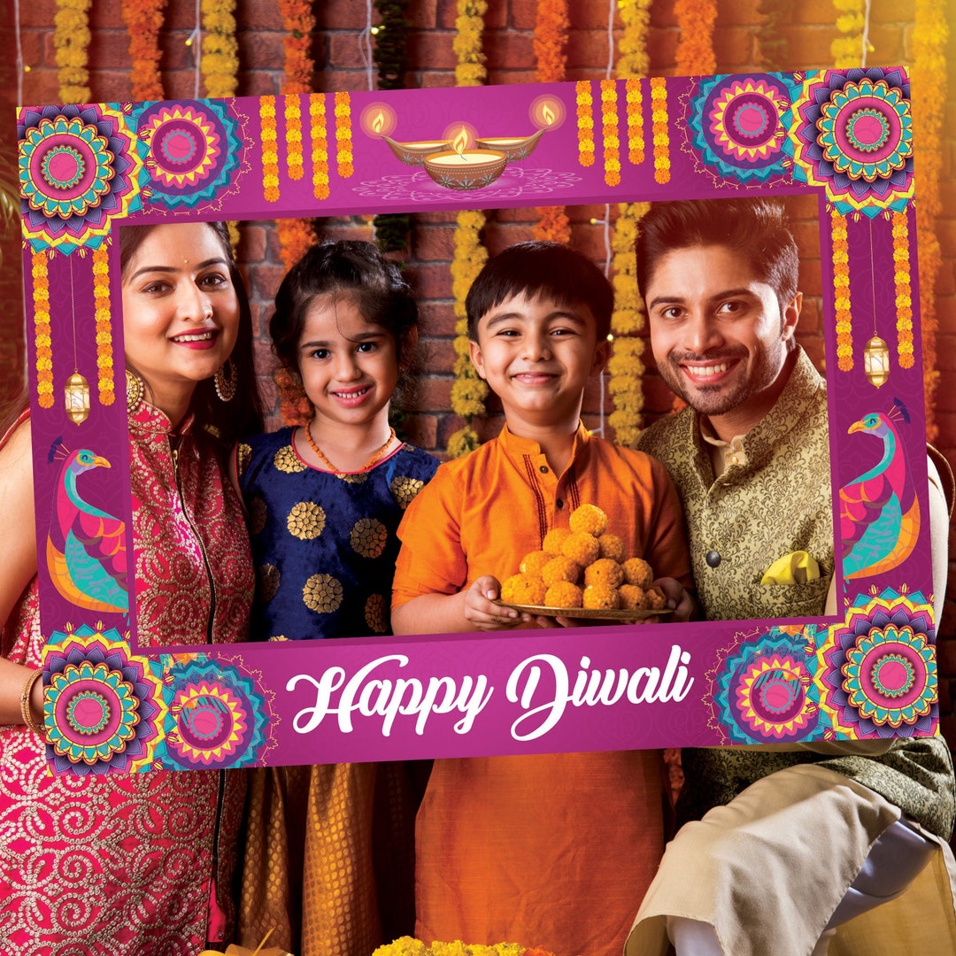 Personalized Happy Diwali Selfie Frame, Indian Festival Party Selfie ...