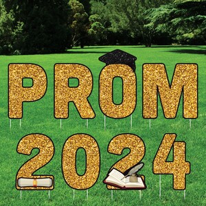 Prom 2024 Graduation Yard Sign Letters, Prom Graduation Yard Cutouts ...