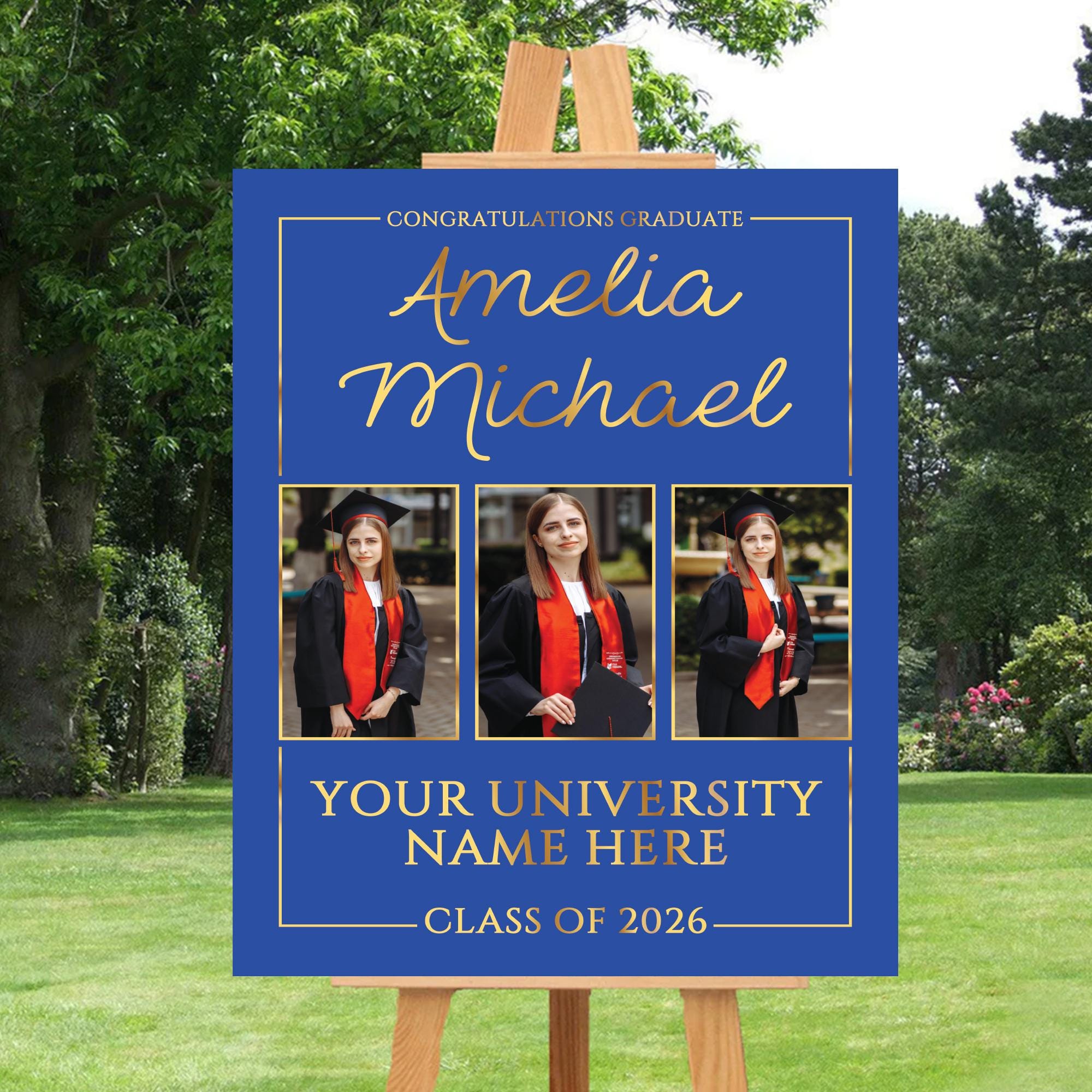 Personalized Graduation Welcome Sign, Custom Class of 2026 Party Sign ...