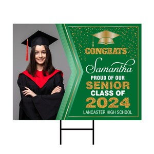 Personalized Graduation Yard Sign 2024 With Photo Grad Sign, Class of ...