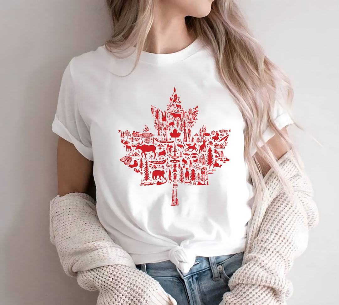 Happy Canada Day T-shirt for Men, Canada Day Women V Neck Shirt, Canada ...