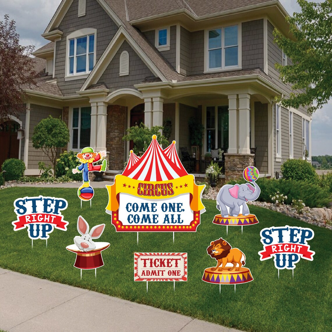 Circus Yard Sign Decorations - Carnival Themed Party Outdoor Yard Lawn ...