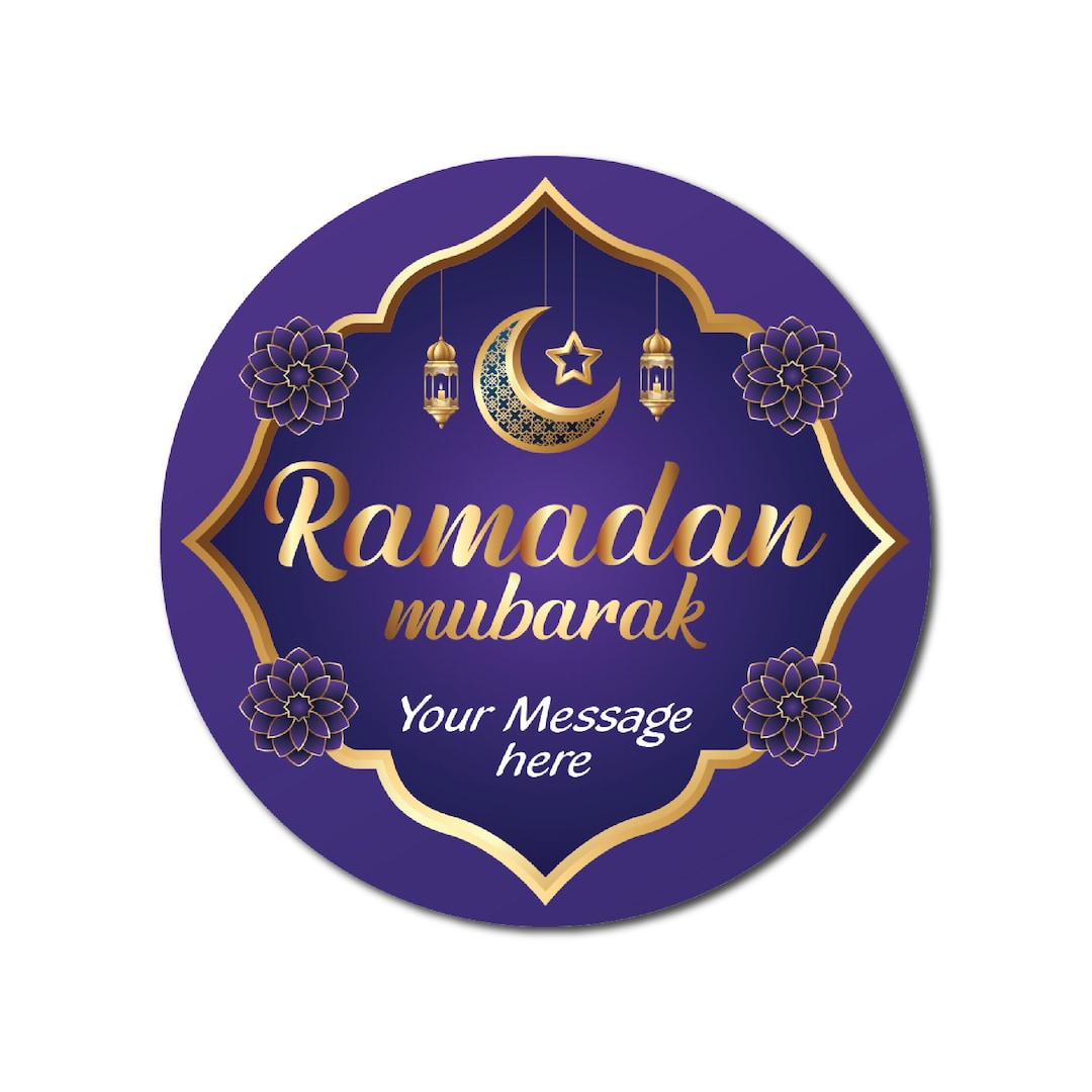 Personalized Ramadan Mubarak Stickers, Custom Ramadan Kareem Stickers ...