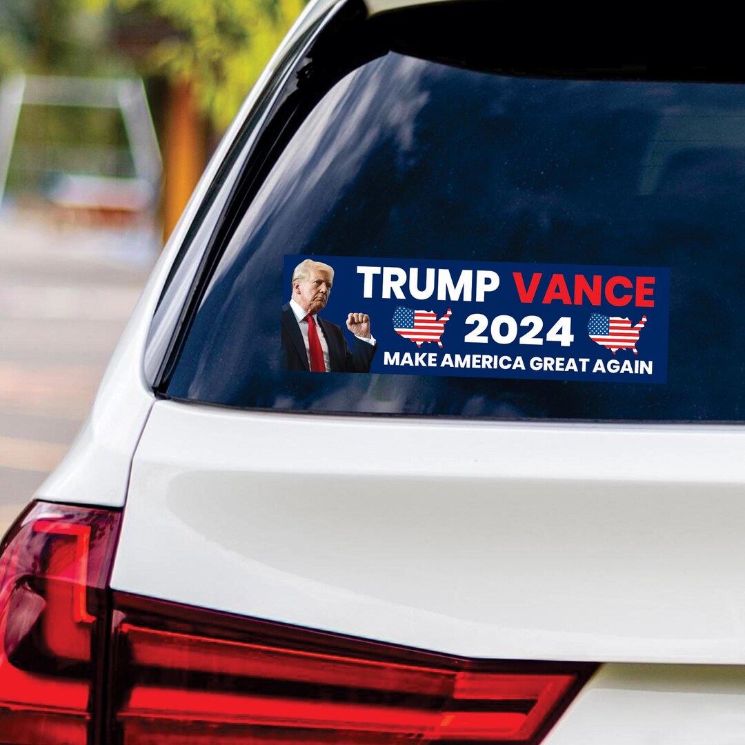Trump Vance 2024 Vinyl Sticker, Make America Great Again Vinyl Sticker ...