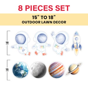 Baby Astronaut Party Decorations, Outerspace Cutouts, Yard Signs, Party ...