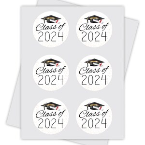 Personalized Graduation 2024 Stickers, Custom Class of 2024 Stickers ...