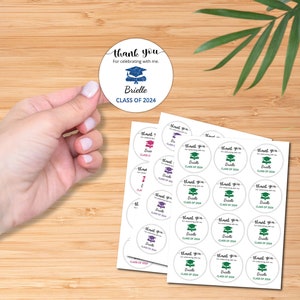 Personalized Graduation 2024 Stickers, Custom Class of 2024 Stickers ...