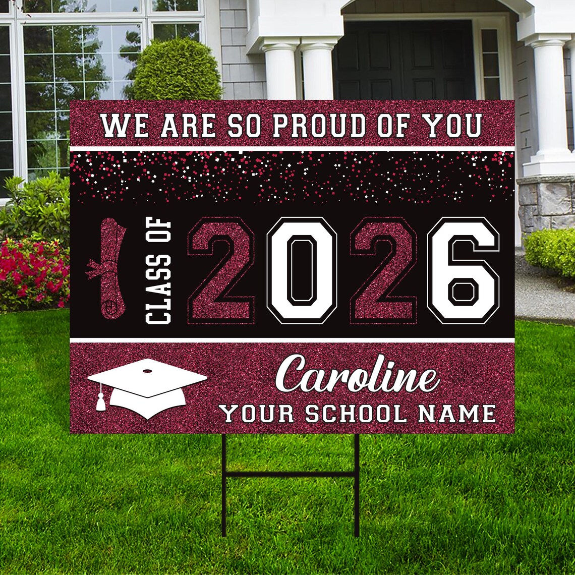 Personalized Graduation Senior Yard Sign 2026, Senior Grad Sign, Class ...