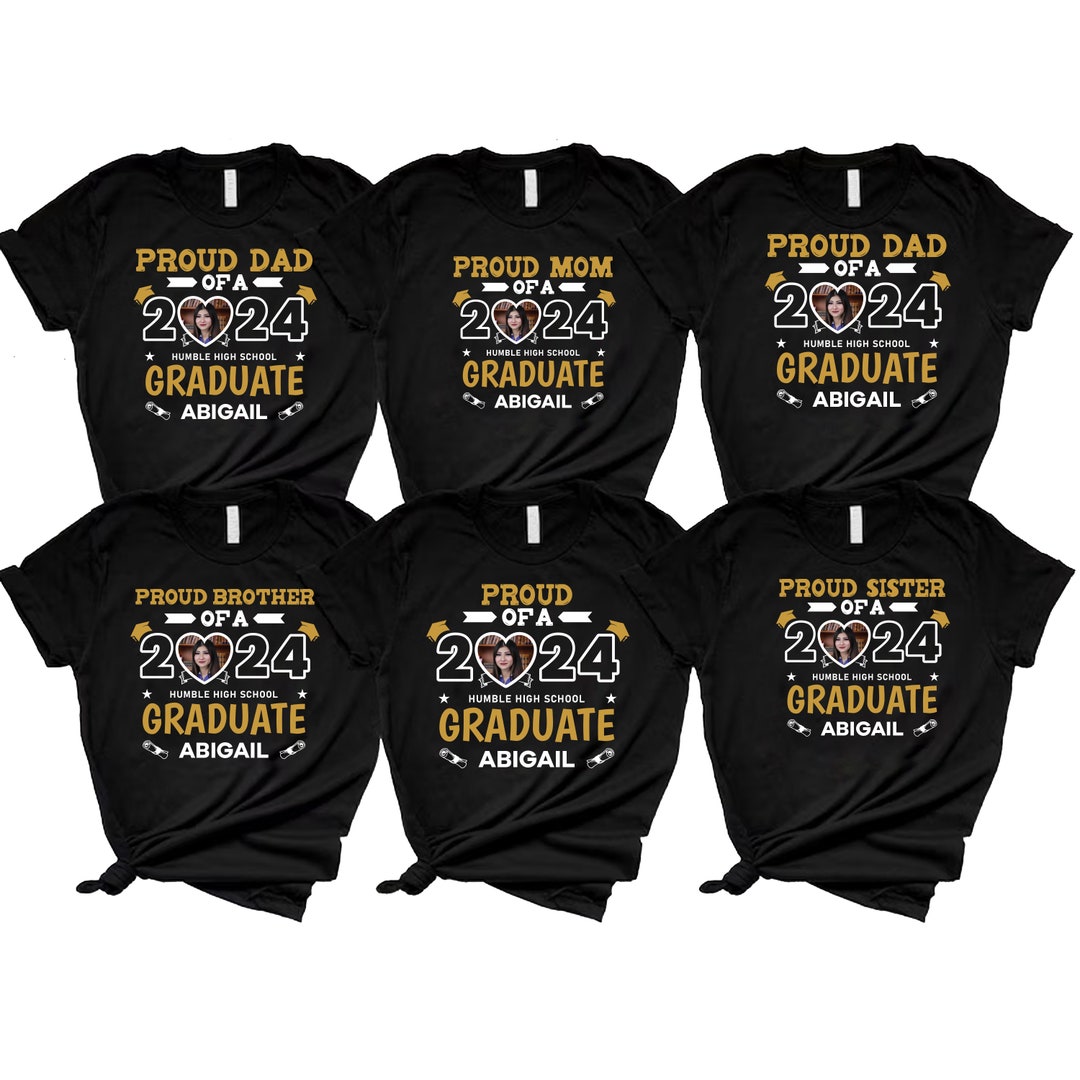 Personalized Class of 2024 Graduate Shirt, Proud Graduate Women V Neck ...