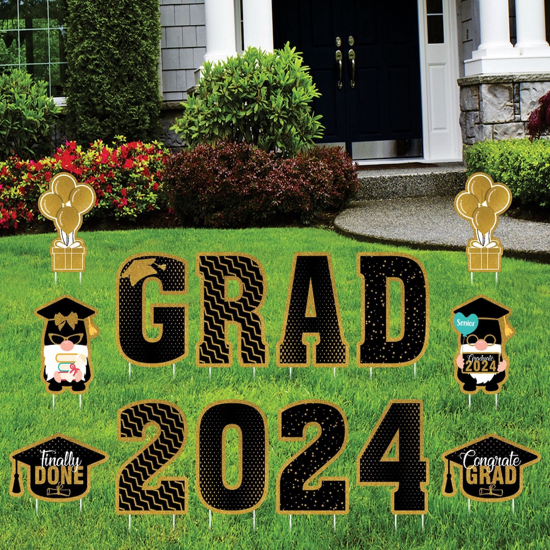 Graduation 2024 Yard Sign Letters, Class of 2024 Yard Cutouts for ...
