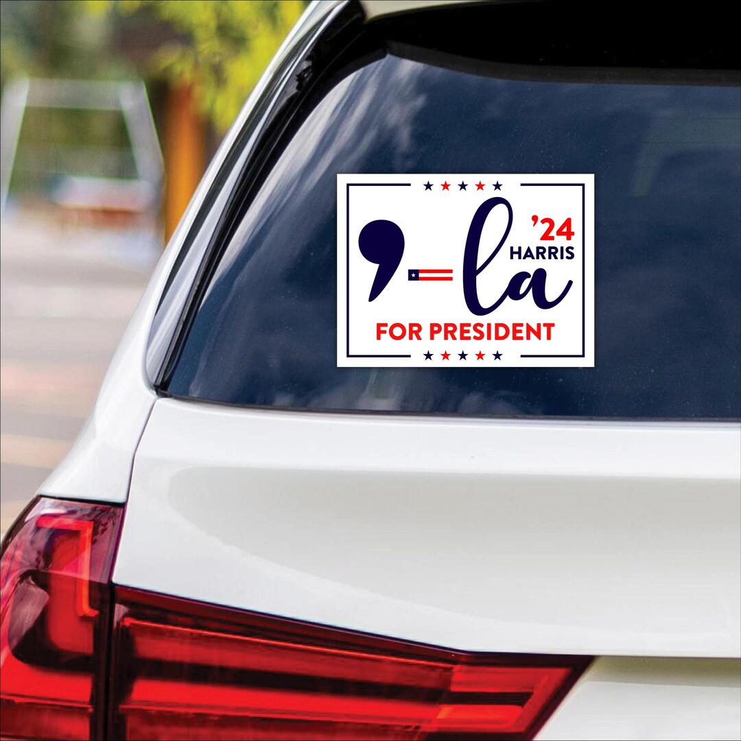 Comma La Kamala Harris 2024 Sticker Vinyl Decal, Harris for President ...
