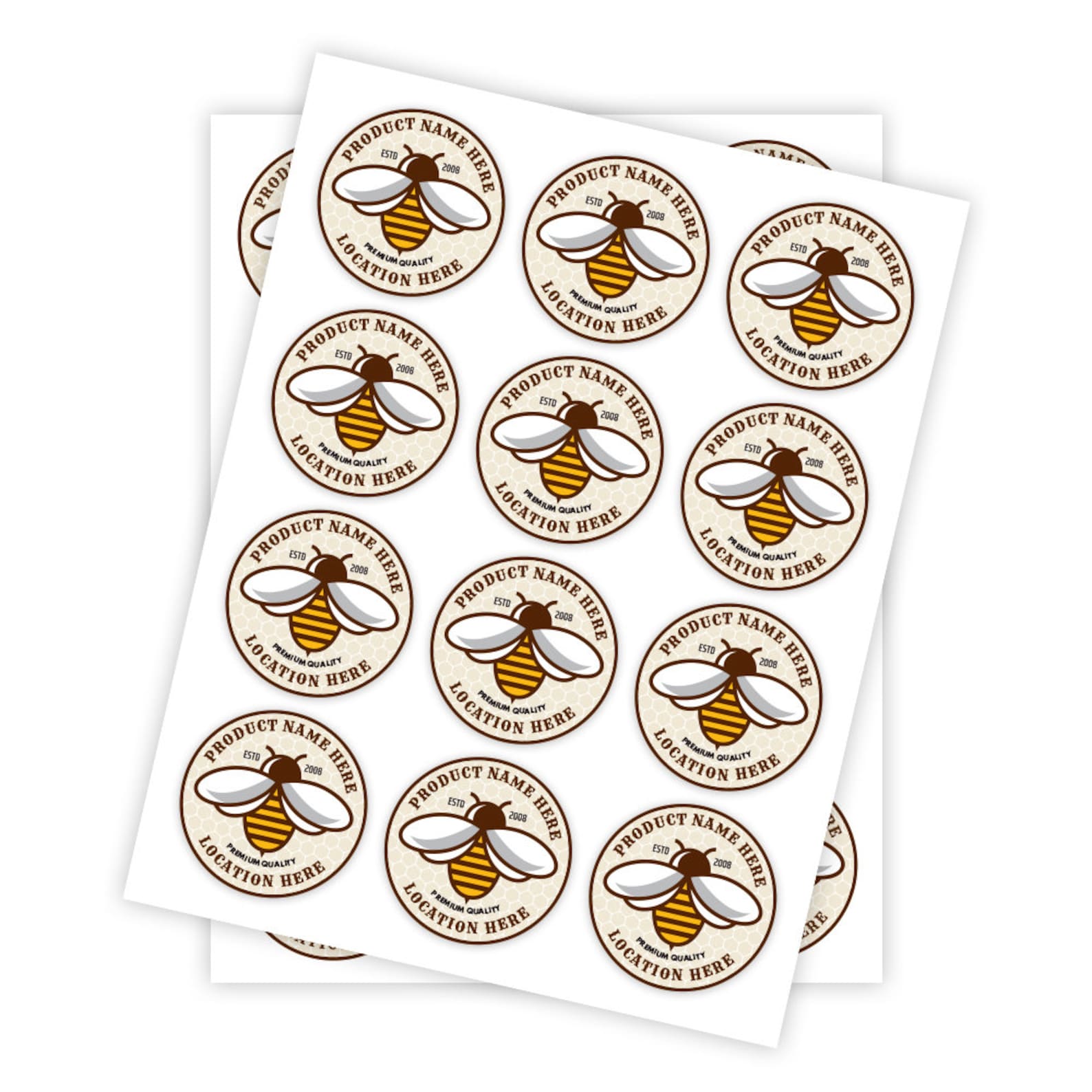 Personalized Honey Stickers, Custom Honey Product Stickers, Business ...