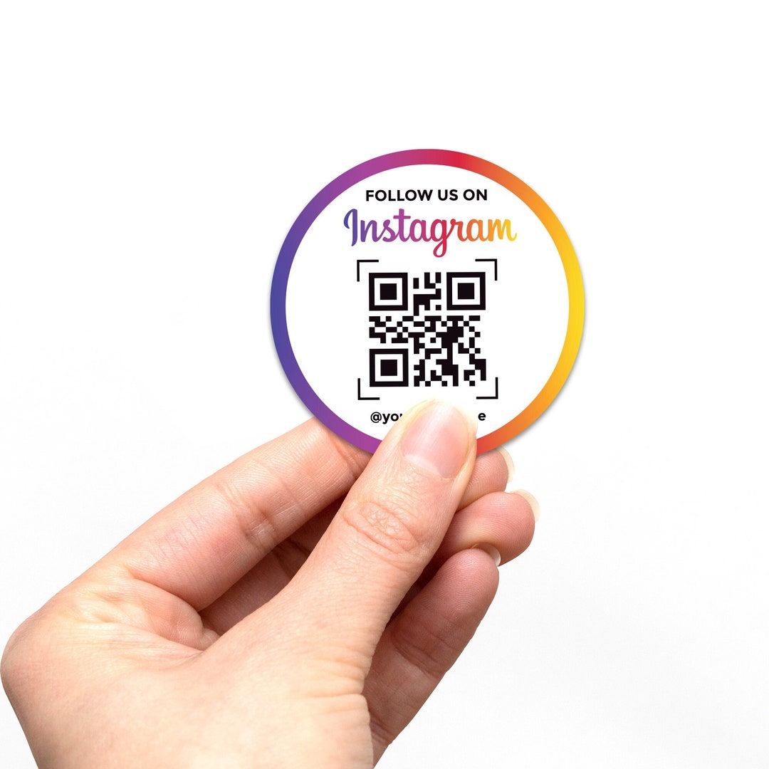 Instagram Custom Business QR Code Circle Stickers - Personalized ...