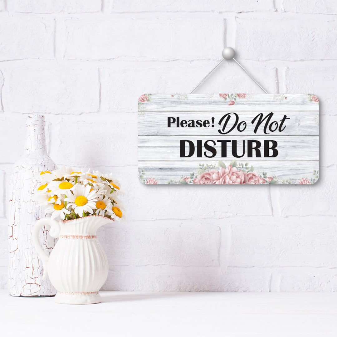 Please Do Not Disturb Door Sign 10" X 5", Easy to Mount PVC Do Not ...