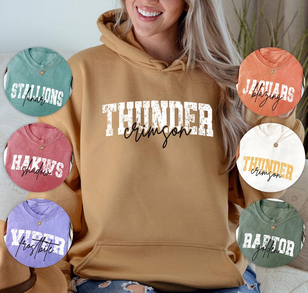Custom Favorite Team Hoodie, Personalized Sports Team Mascot Hoodie ...
