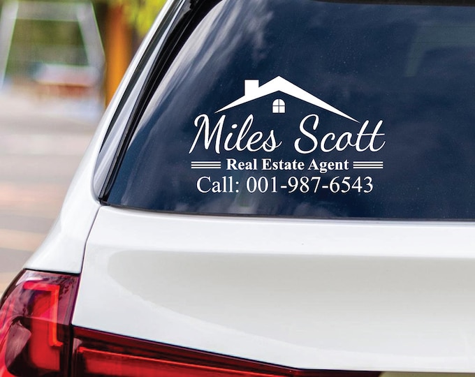 Custom QR Code REALTOR Decal Custom Vinyl Decal Real Estate Agent Decal ...