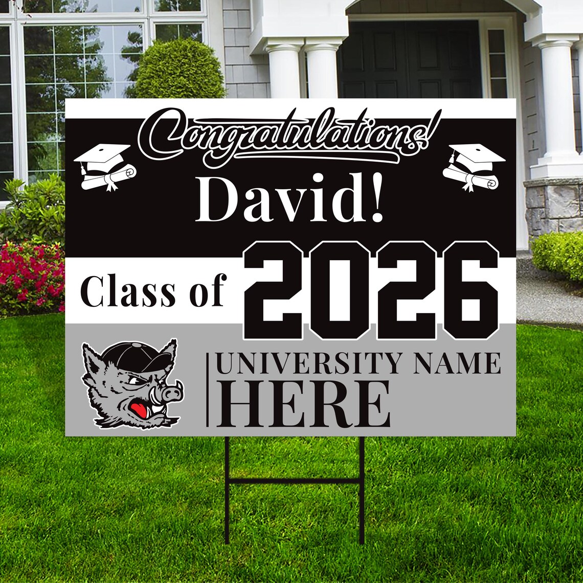 Personalized College Graduation Yard Sign 2026, College Logo Sign ...