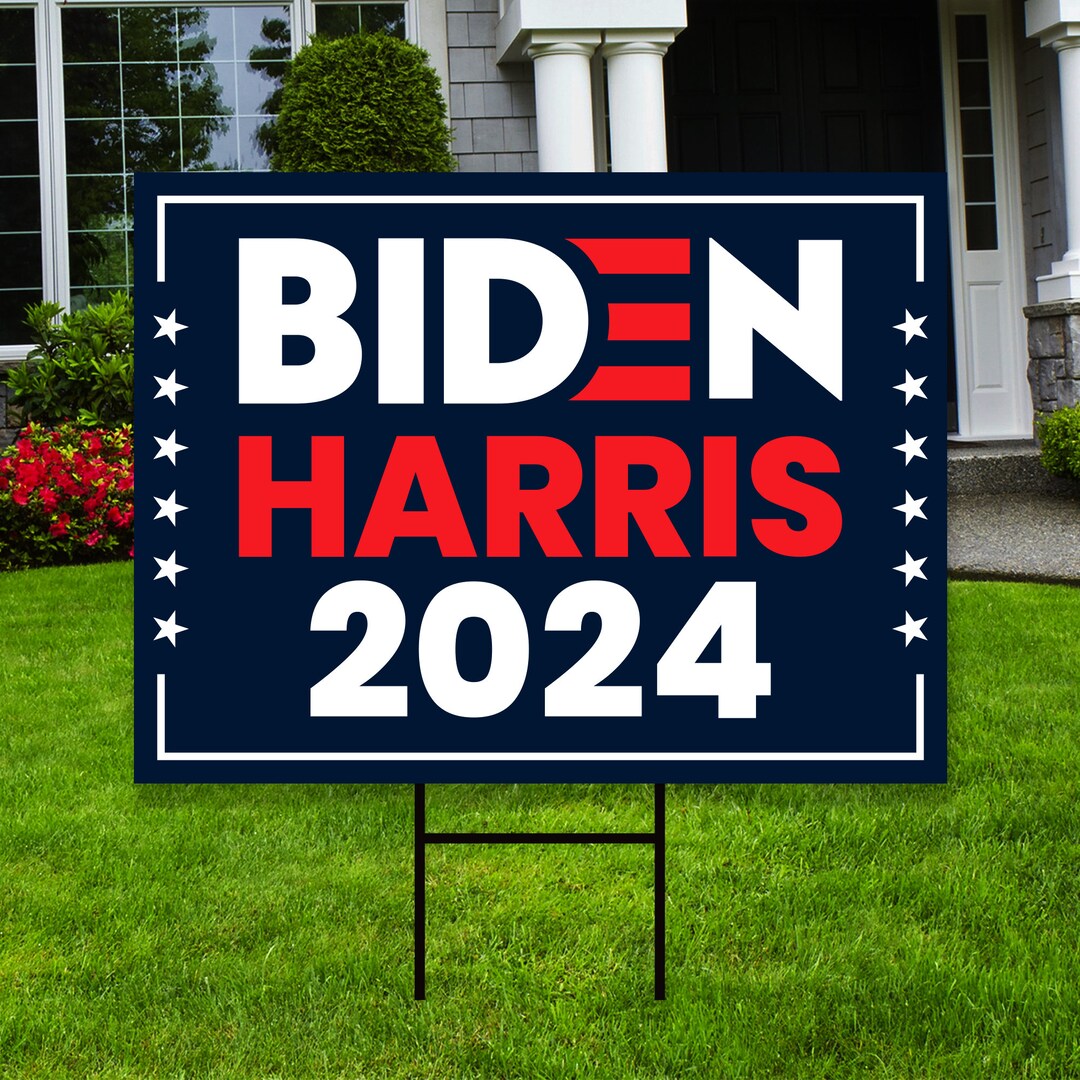Biden Harris 2024 Yard Sign Coroplast Joe Biden for President 2024 Lawn ...