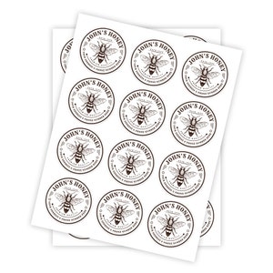 Personalized Honey Clear Vinyl Stickers, Custom Honey Product Stickers ...