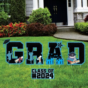 Graduation 2024 Yard Sign Letters, Class of 2024 Yard Cutouts for ...