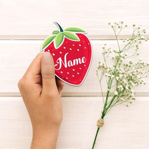 Personalized Strawberry Sticker Vinyl Decal - Strawberry Car Decal ...