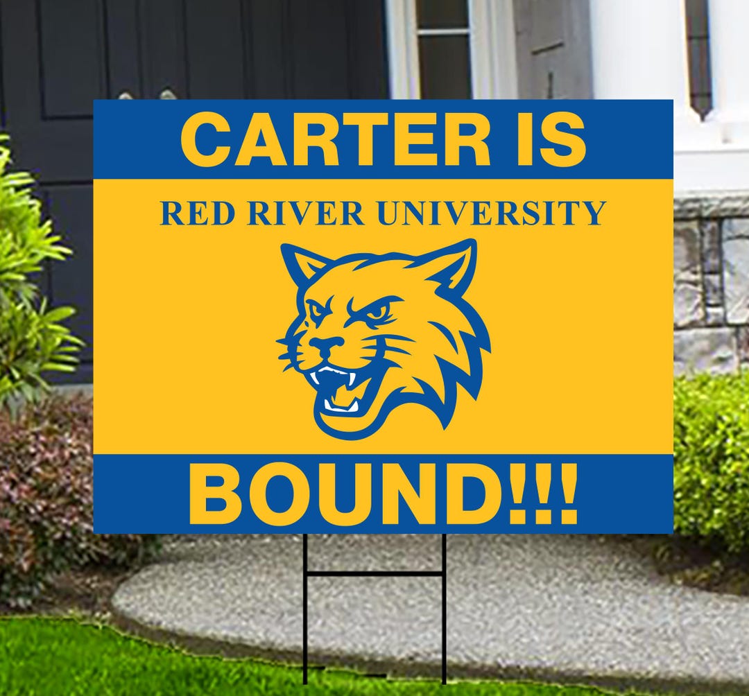 Personalized College Bound Yard Sign, College Logo Sign, Custom ...