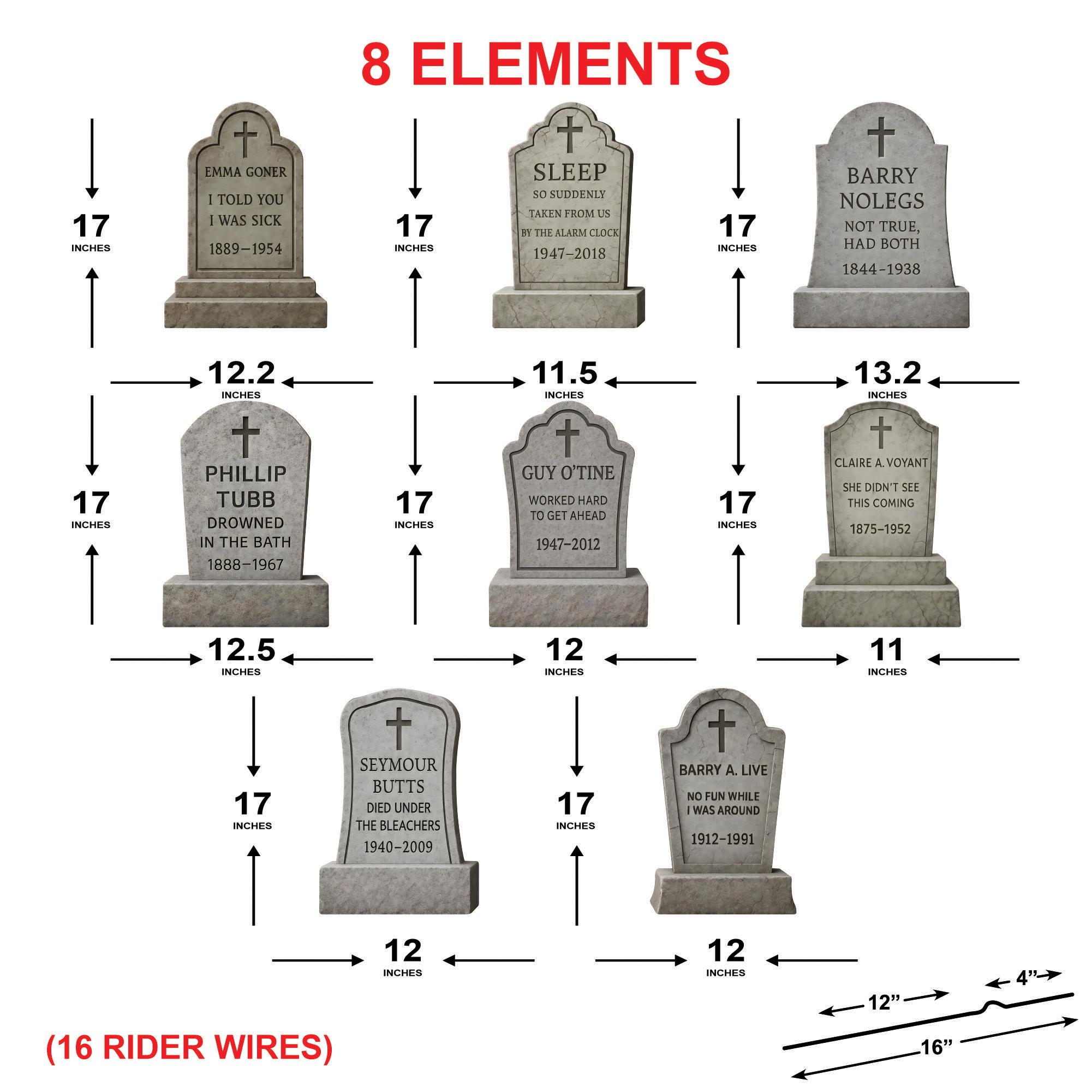 Vintage Halloween Tombstone Yard Signs With Stakes, Scary Graveyard ...