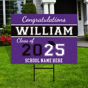 Personalized Graduation Senior Yard Sign 2025, Senior Grad Sign, Class ...