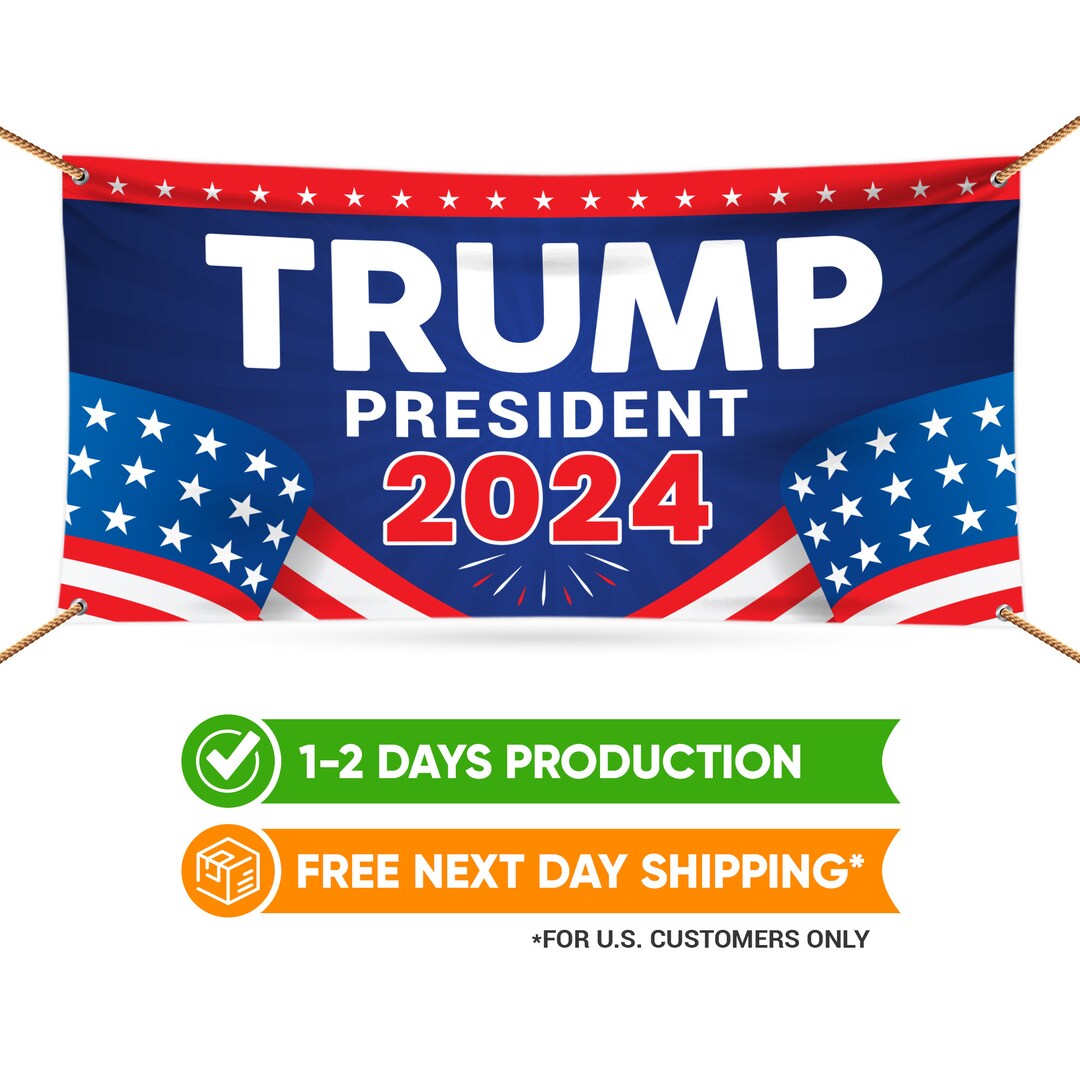 Trump 2024 Banner Sign, 13 Oz Heavy Duty Waterproof Donald Trump for ...