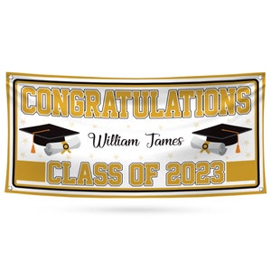 Graduation 2023 Personalized Banner Sign 13 Oz Heavy Duty - Etsy