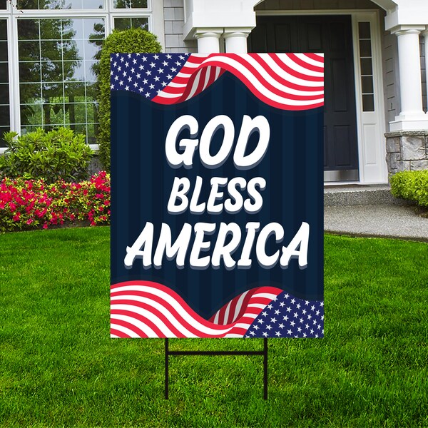 God Bless America Sign - Etsy