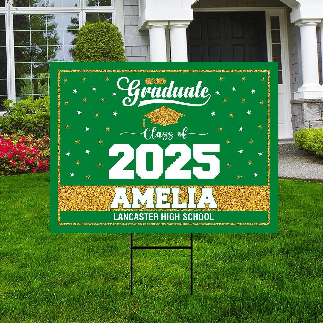 Personalized Graduation Senior Yard Sign 2025, Senior Grad Sign, Class ...