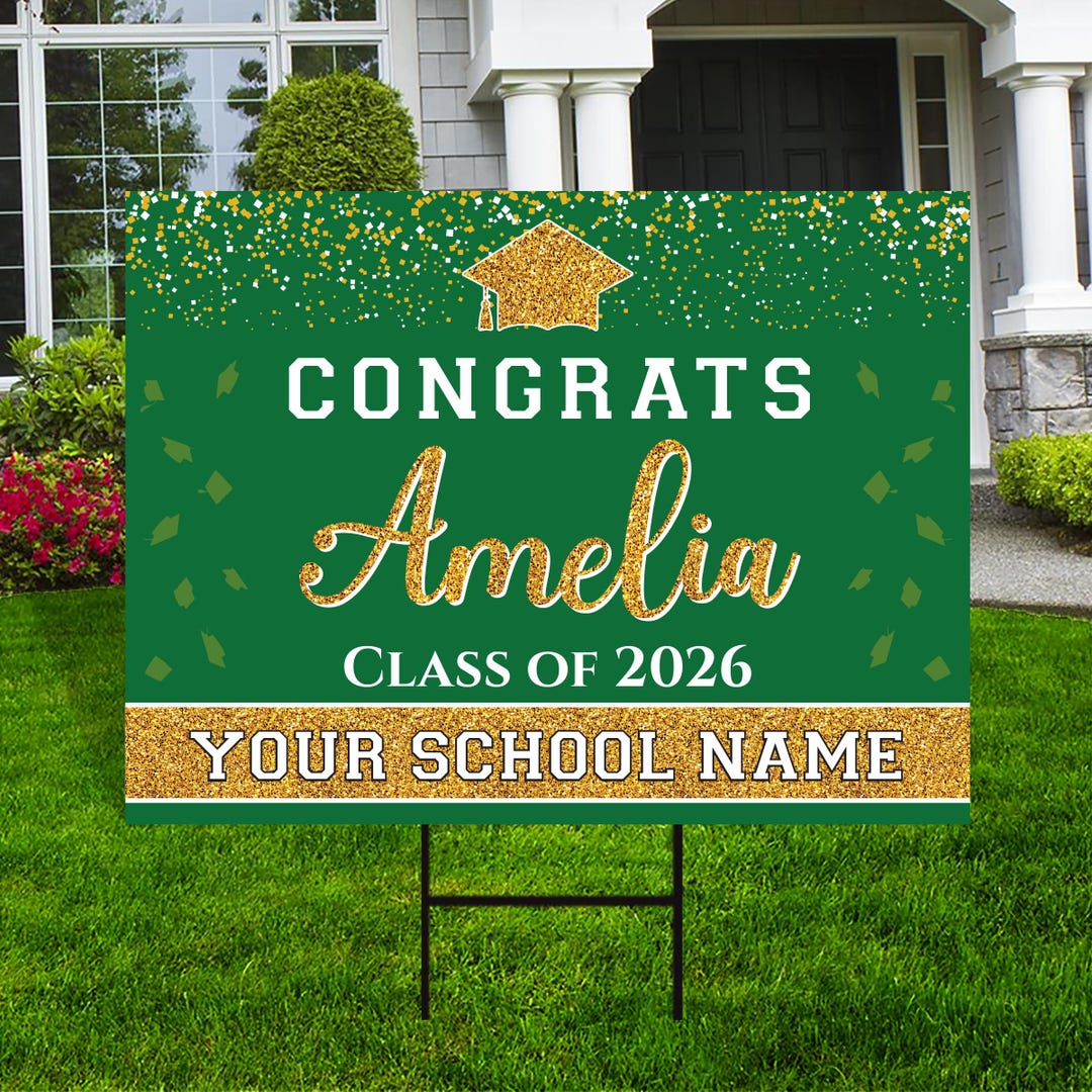 Personalized Graduation Yard Sign 2026, Graduate 2026, Senior Grad Sign ...