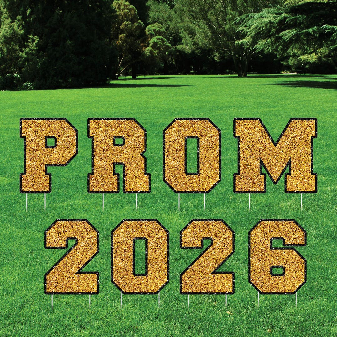 Prom 2026 Graduation Yard Sign Letters, Prom Graduation Yard Cutouts ...