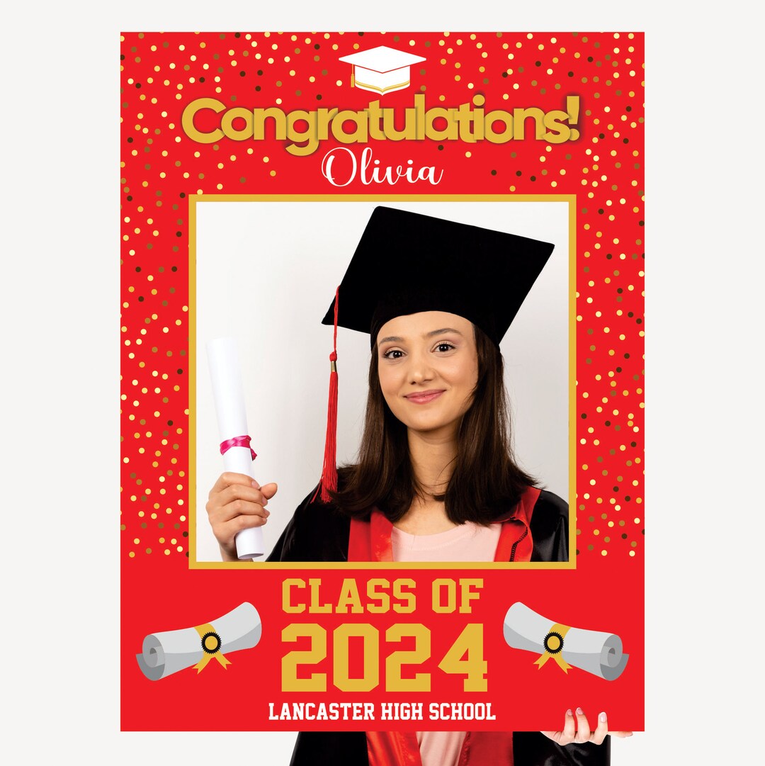Personalized Graduation 2024 Selfie Frame, Class of 2024 Selfie Frame ...