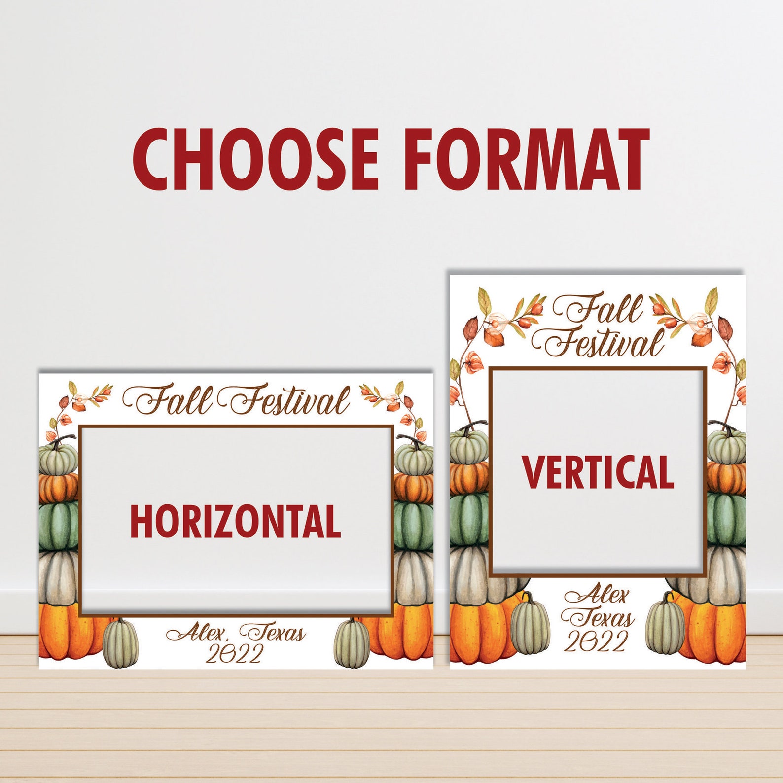 Personalized Thanksgiving Selfie Frame, Fall Selfie Frame, Photo Booth ...