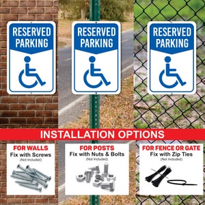 Handicap Reserved Parking Aluminum Sign - Rust Free Aluminum Sign ...