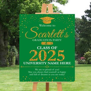 Custom Congrats Graduation Welcome Sign, Personalized Class of 2025 ...