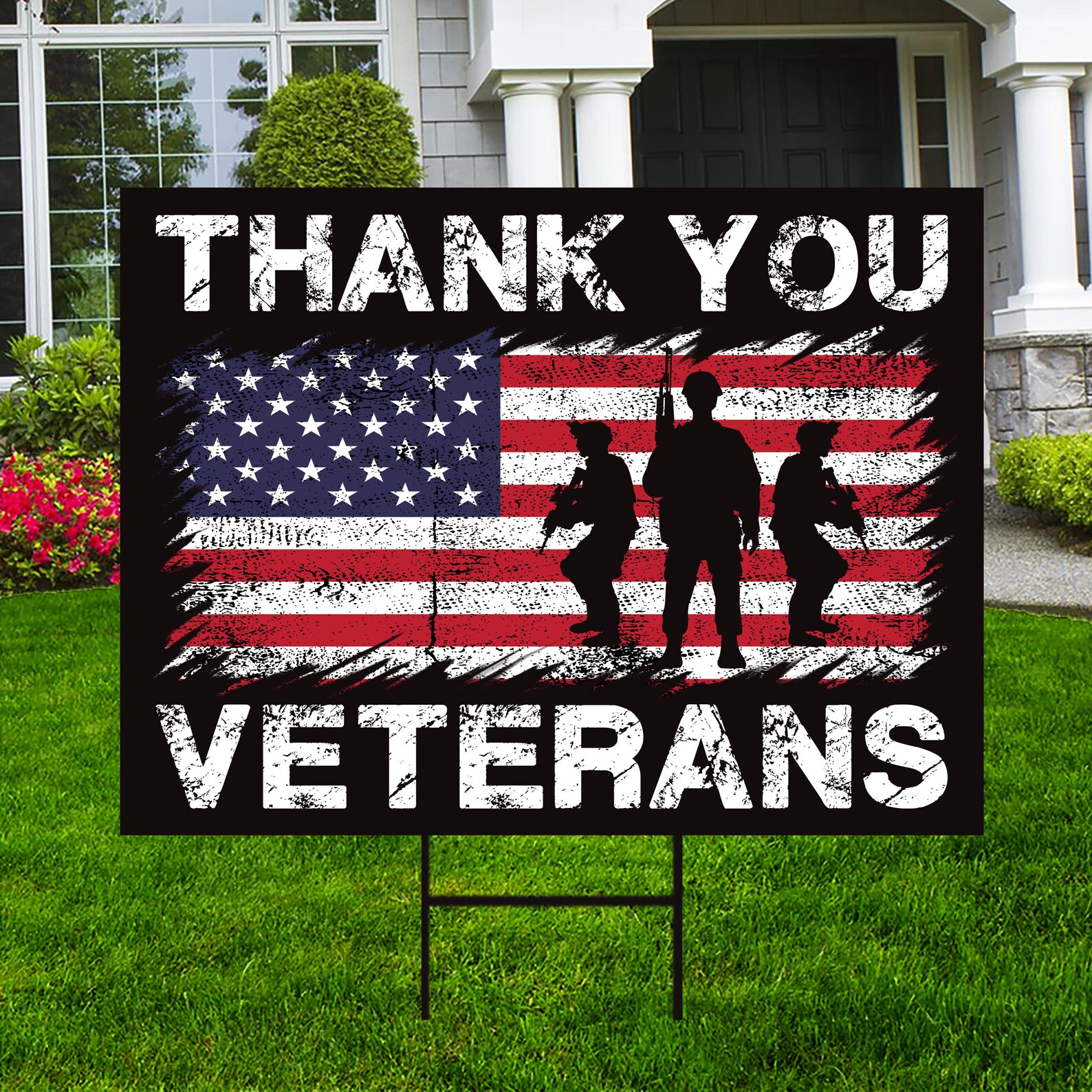 Veterans Day Yard Sign Decoration Coroplast Happy Veterans - Etsy