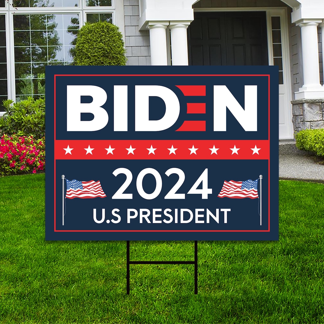 Biden Harris 2024 Yard Sign Coroplast Joe Biden for President 2024 Lawn ...