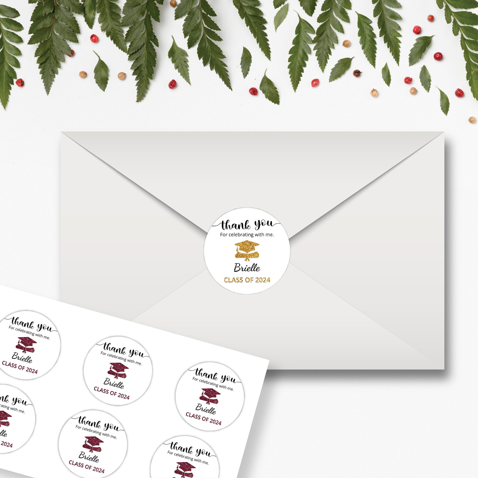 Personalized Graduation 2024 Stickers, Custom Class of 2024 Stickers ...